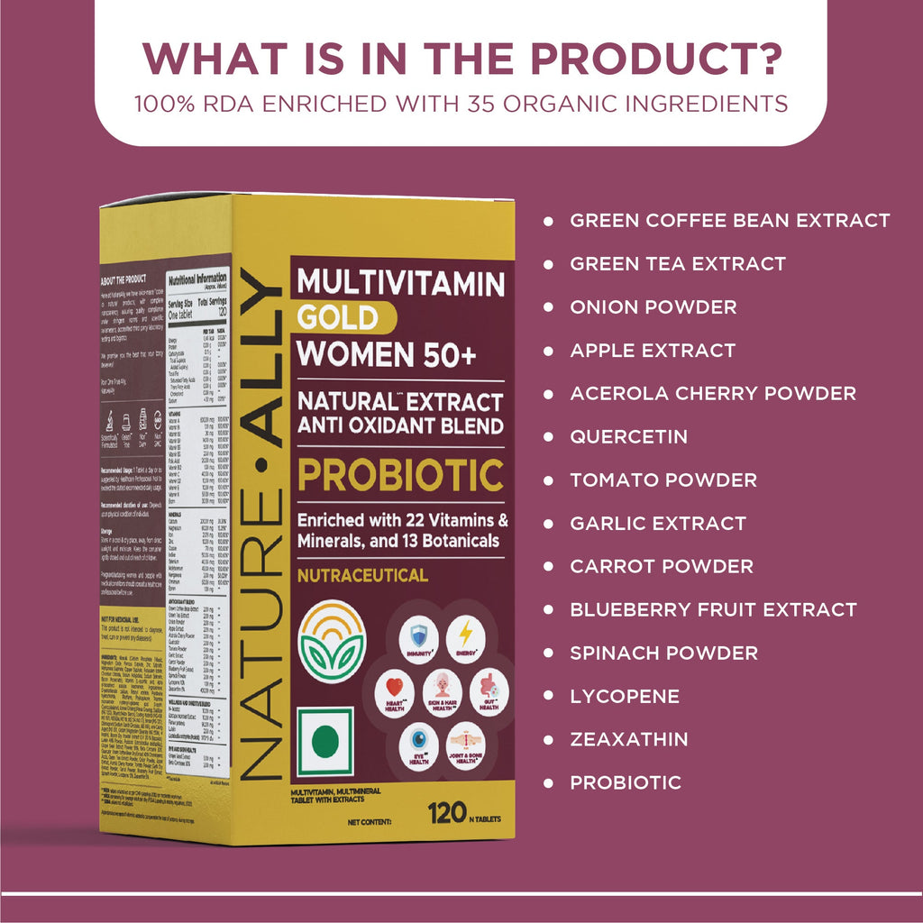 Buy Multivitamin Tablets for Women Over 50 Online – natureally.in